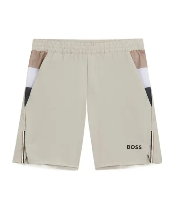 Hugo Boss Elasticated Waistband Shorts With Letter Details - Nude