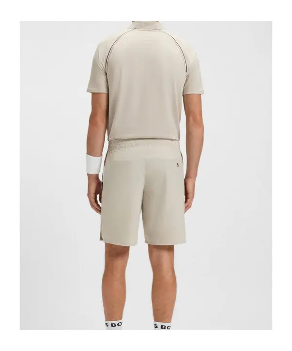 Hugo Boss Elasticated Waistband Shorts With Letter Details - Nude