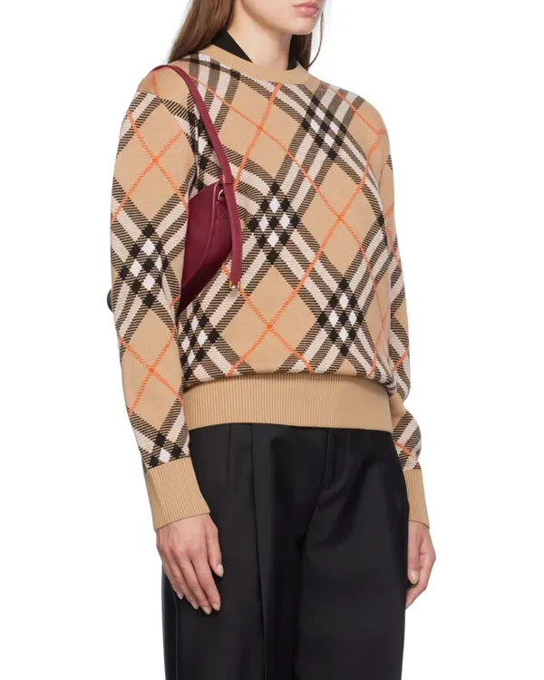 Burberry Checked Crewneck Jumper