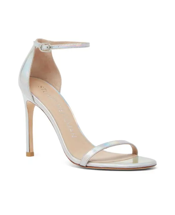 STUART WEITZMAN Logo High-heeled Sandals - White