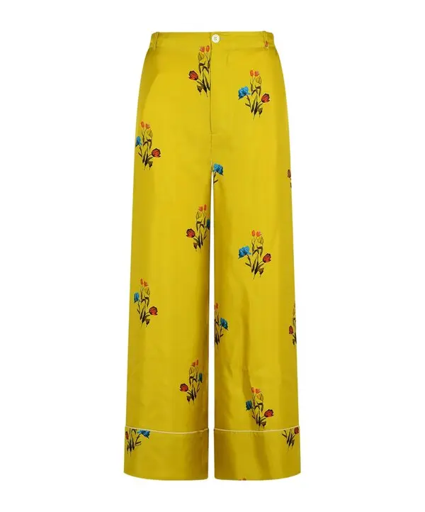 Marni Straight-leg Floral Printed Casual Pants