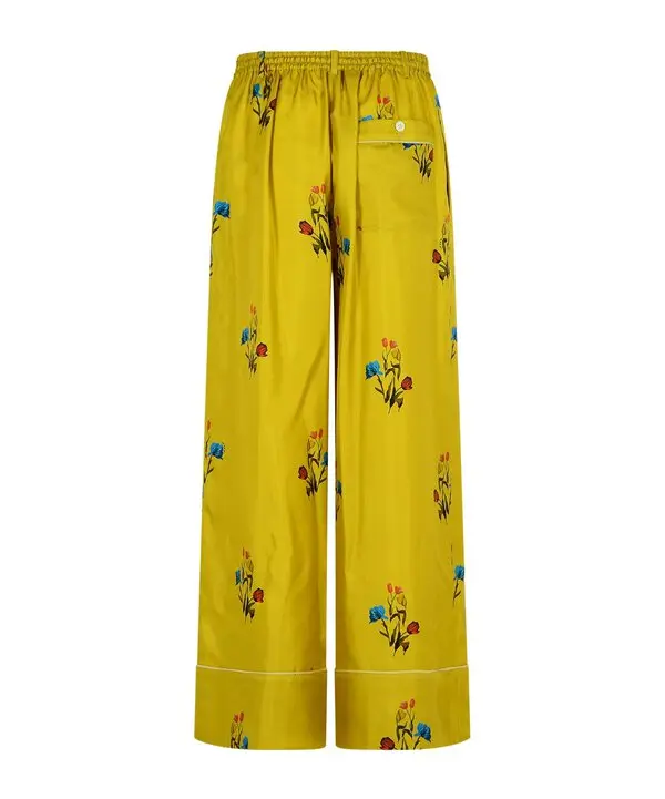 Marni Straight-leg Floral Printed Casual Pants