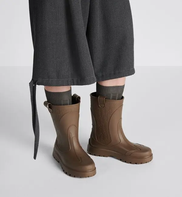 Dior Garden Rain Boot - Deep Khaki