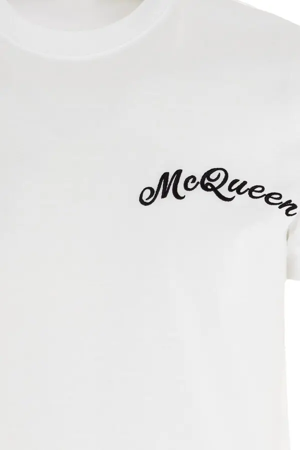 Alexander McQueen Logo Embroidered T-shirt