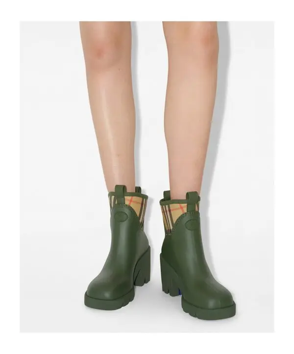 Burberry Embossed Heeled Boots - Loch