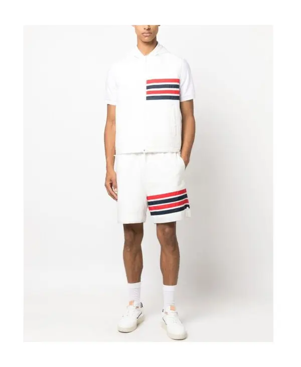 Thom Browne 4-bar Stripe Detail Shorts - White