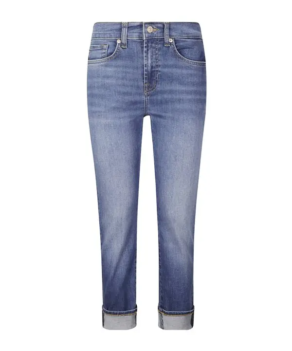 7 For All Mankind Relaxed Skinny Cuffed Jeans