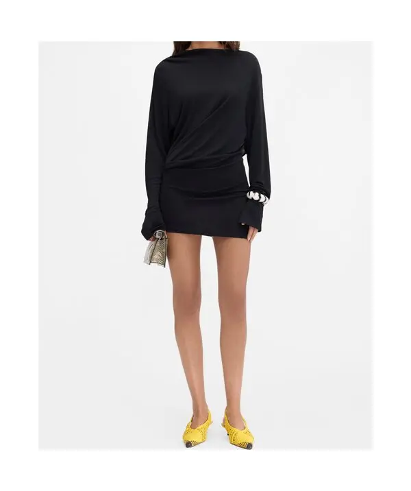 Jacquemus Gathered Long Sleeve Dress