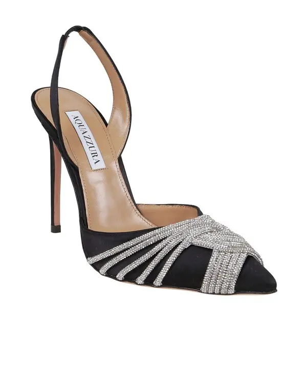 AQUAZZURA Exposed Stiletto High Heel Slingbacks