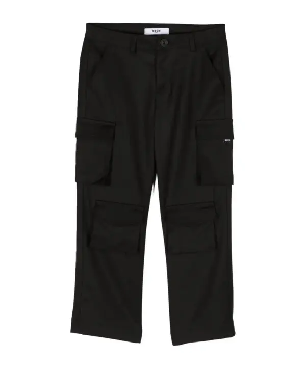 MSGM Multi-pocket Straight-leg Trousers - Black