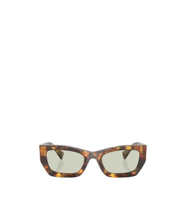 Miu Miu Square Frame Sunglasses With Logo Detail - Green