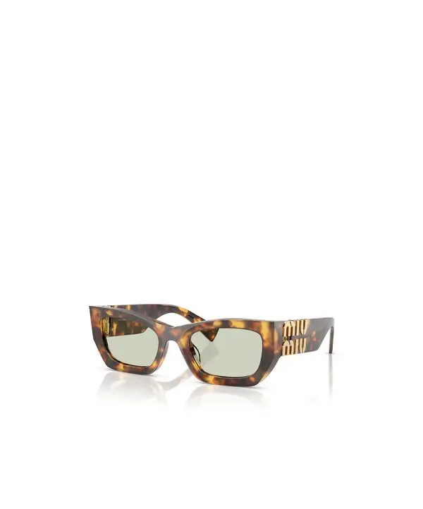 Miu Miu Square Frame Sunglasses With Logo Detail - Green