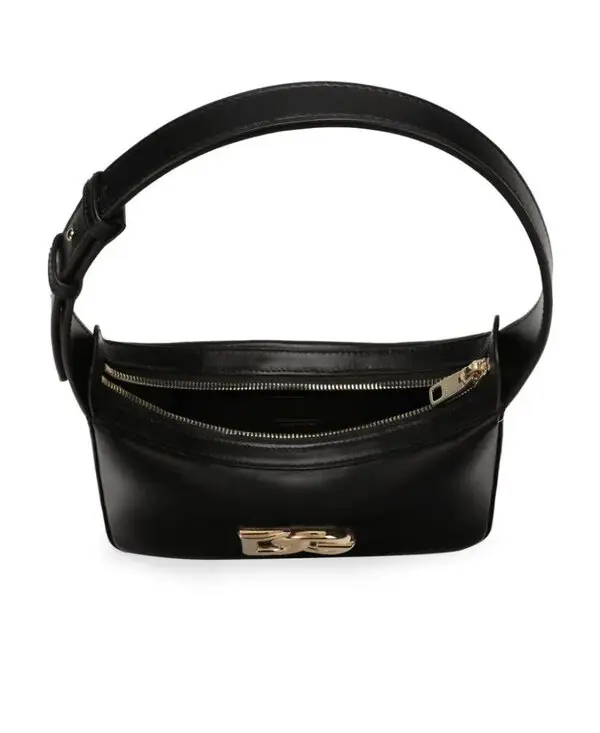 Dolce & Gabbana Logo Plaque Shoulder Bag - Black