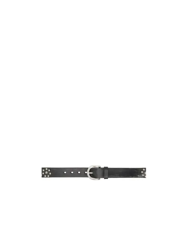 Our Legacy Star Studded Leather Belt - Black