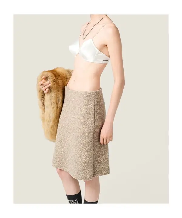 Miu Miu Satin Bra - White