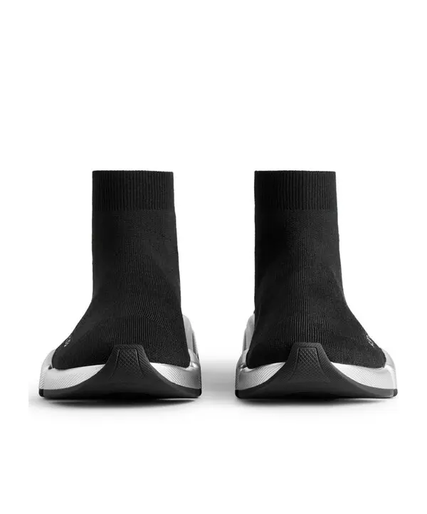 Balenciaga Speed 2.0 Recycled Knit Sneakers - Black/silver