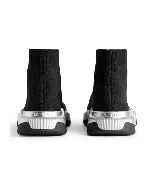 Balenciaga Speed 2.0 Recycled Knit Sneakers - Black/silver