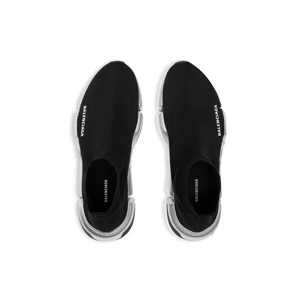 Balenciaga Speed 2.0 Recycled Knit Sneakers - Black/silver