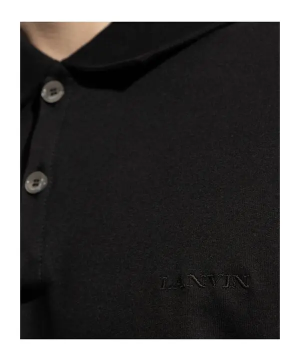 LANVIN Logo Embroidered Polo Shirt