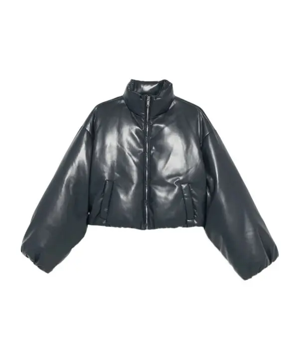 Nanushka Lilima Cropped Puffer Jacket - Black