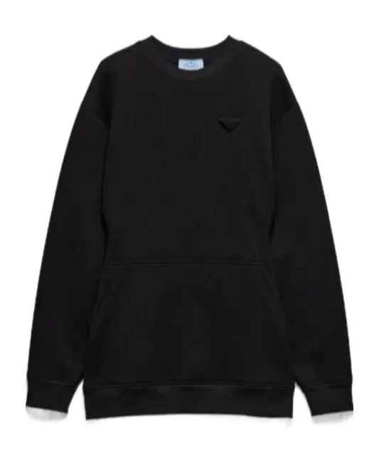 Prada Short Fleece Dress - Black