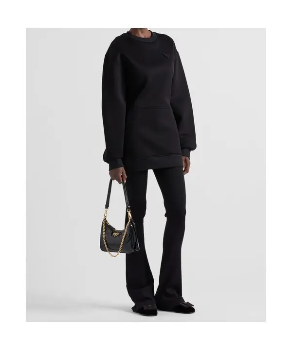 Prada Long Sleeve Fleece Dress