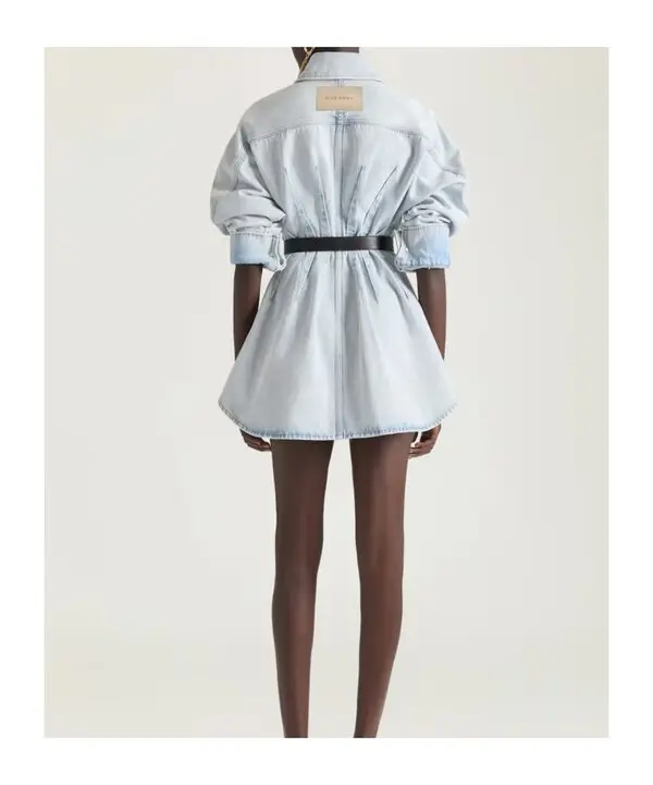 Givenchy Long-sleeved Midi Denim Dress