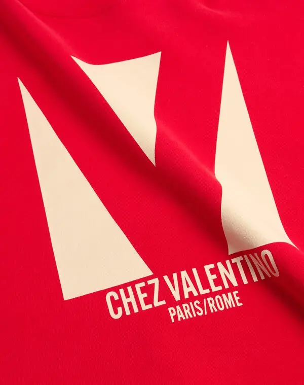 Valentino Garavani Chez Printed Crewneck Sweatshirt - Red
