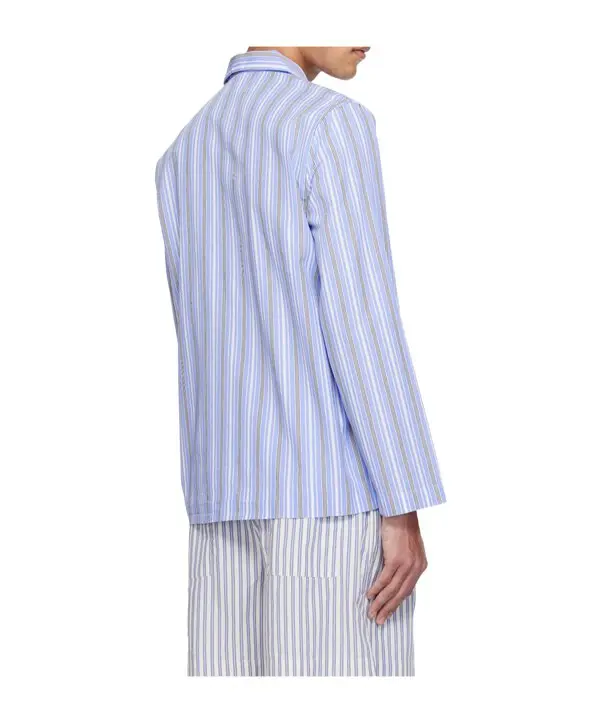 TEKLA Long-sleeved Striped Pajama Shirt