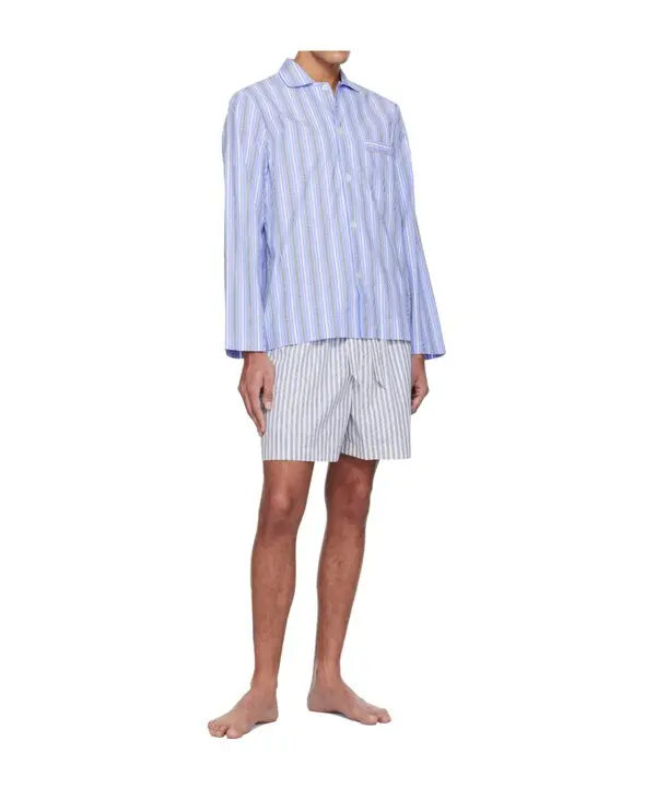 TEKLA Long-sleeved Striped Pajama Shirt