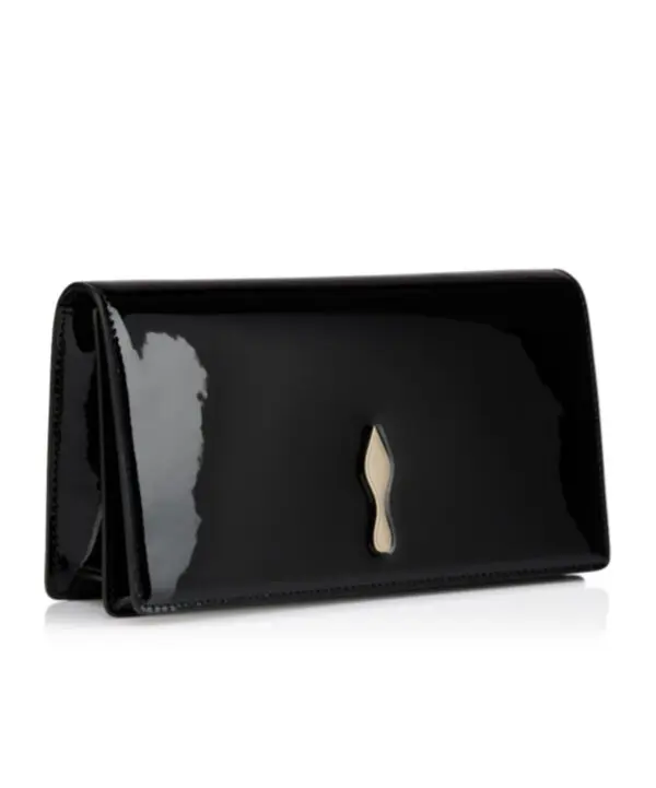 CHRISTIAN LOUBOUTIN Bettina Foldover Clutch Bag - Black