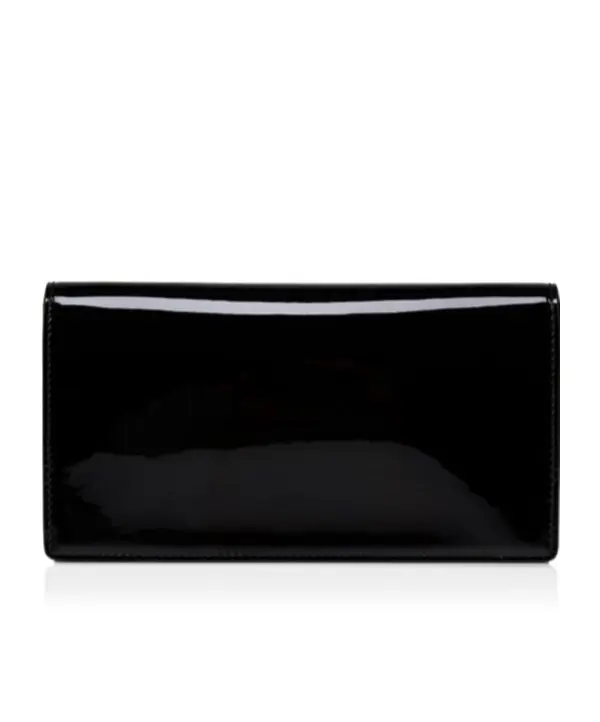 CHRISTIAN LOUBOUTIN Bettina Foldover Clutch Bag - Black