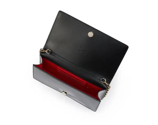 CHRISTIAN LOUBOUTIN Bettina Foldover Clutch Bag - Black