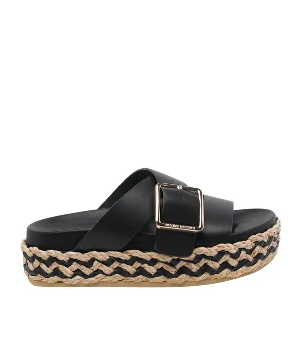 PALOMA BARCELO Platform Sandals With Buckle Detail - Black