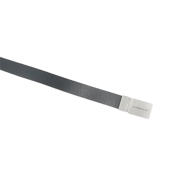 Emporio Armani Logo Buckle Reversible Leather Belt