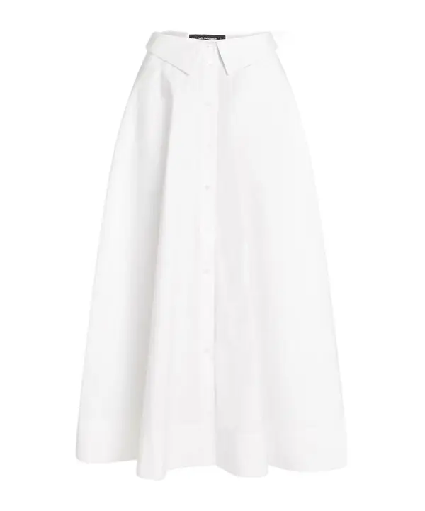 Karl Lagerfeld Poplin Maxi Skirt