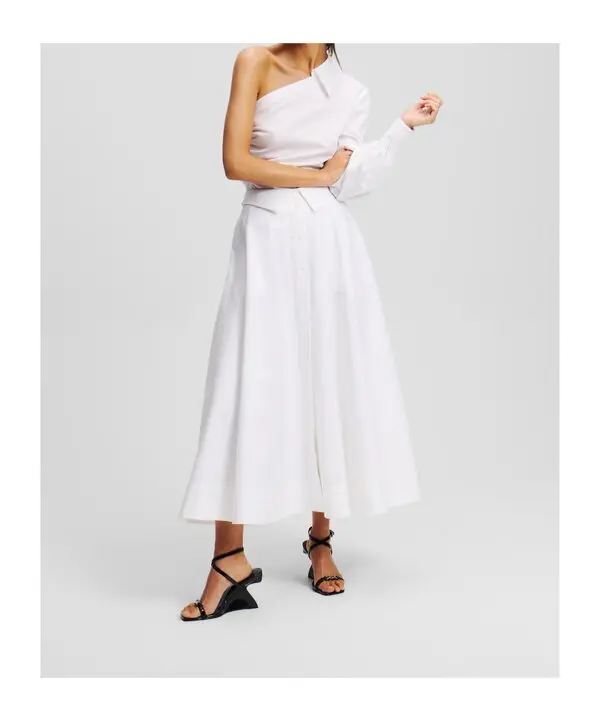 Karl Lagerfeld Poplin Maxi Skirt