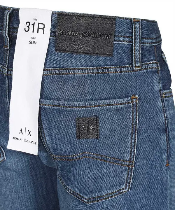 Armani Exchange Straight-leg Denim Jeans - Blue