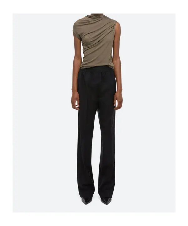 Helmut Lang Elastic Waist Straight Leg Trousers