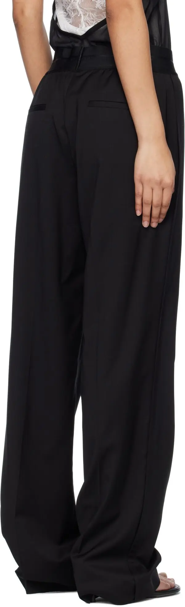 Helmut Lang Elastic Waist Straight Leg Trousers