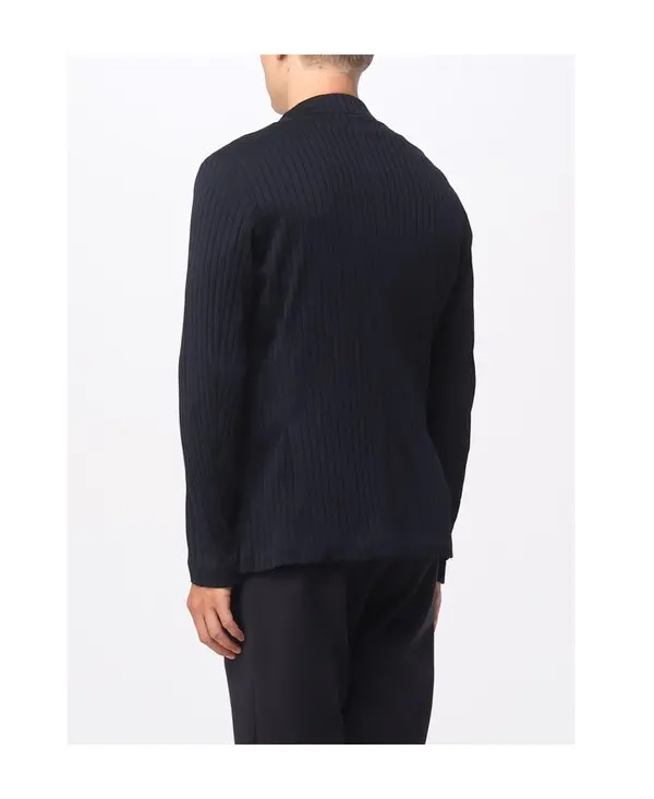 Emporio Armani Stripe Patterned Single Breasted Jacket