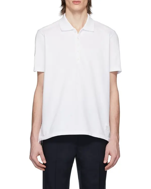 Thom Browne Classic Pique Stripe Relaxed Polo Shirt