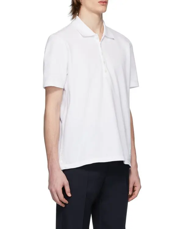 Thom Browne Classic Pique Stripe Relaxed Polo Shirt