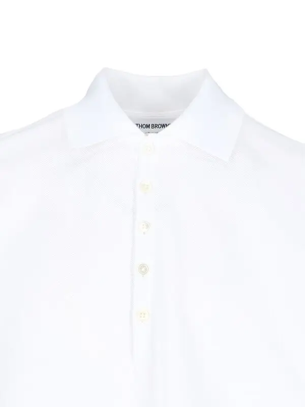 Thom Browne Classic Pique Stripe Relaxed Polo Shirt