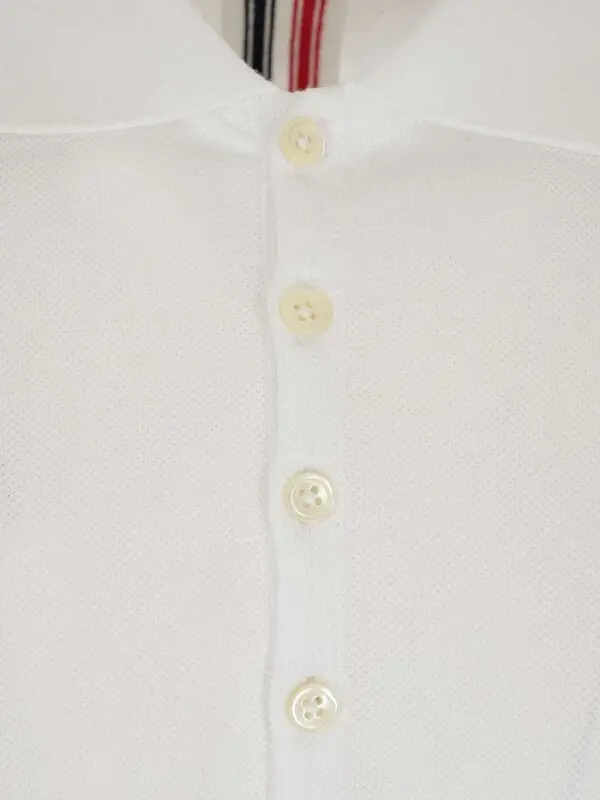 Thom Browne Classic Pique Stripe Relaxed Polo Shirt