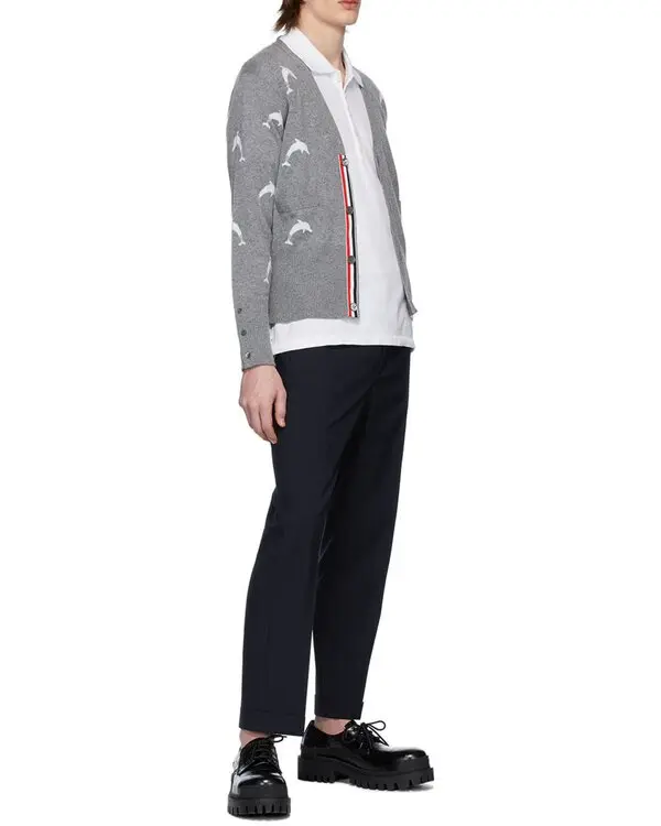 Thom Browne Classic Pique Stripe Relaxed Polo Shirt
