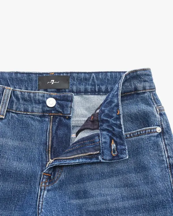 7 For All Mankind Mid-rise Straight-leg Jeans - Blue