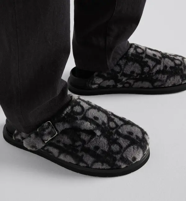 Dior Aqua Mule With Oblique Pattern