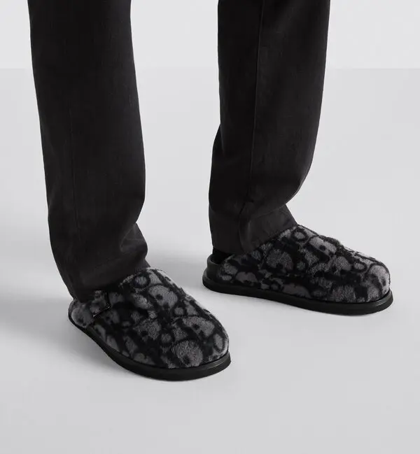 Dior Aqua Mule With Oblique Pattern