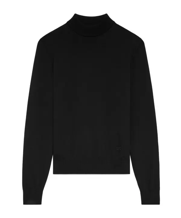 Celine Triomphe High Collar Sweater In Wool
